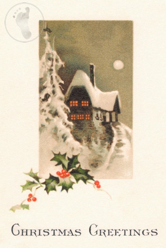Vintage Christmas Decorating This Print Comes From an - Etsy