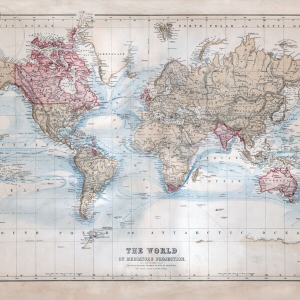 Historic World Map - Etsy
