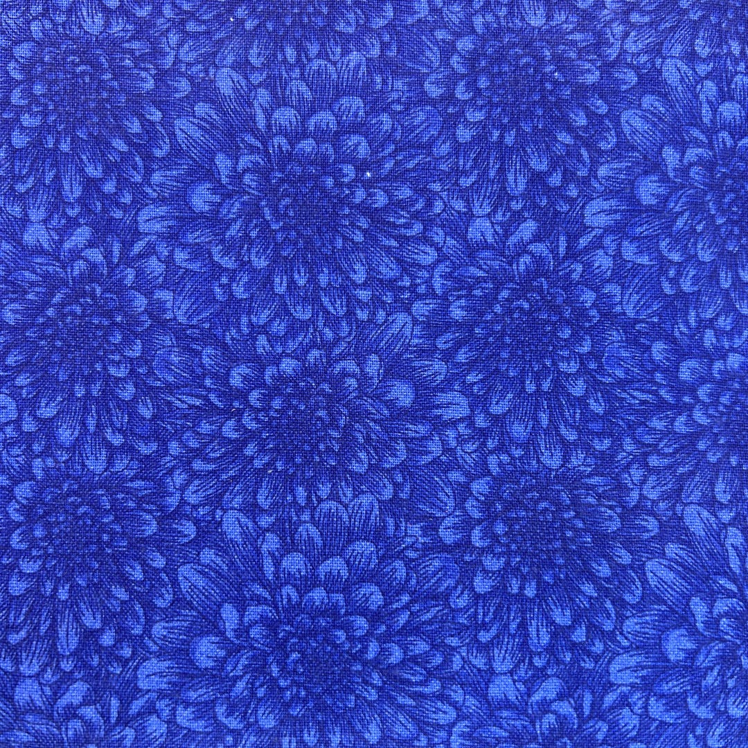 9 Strip Lots: Quilting Cotton Fabric - Flower Burst Royal Blue for ...