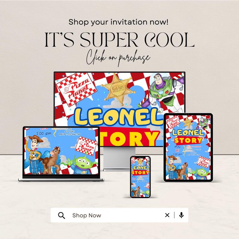 Toy Story Invitation - Etsy