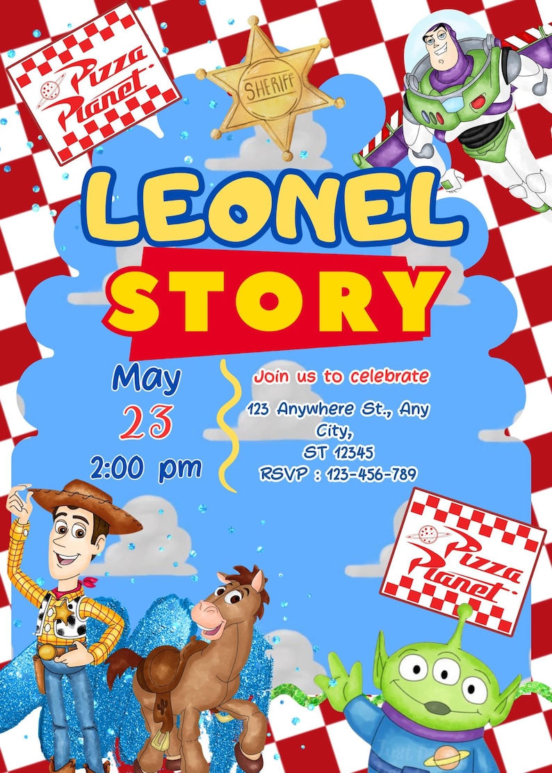 Toy Story Invitation - Etsy