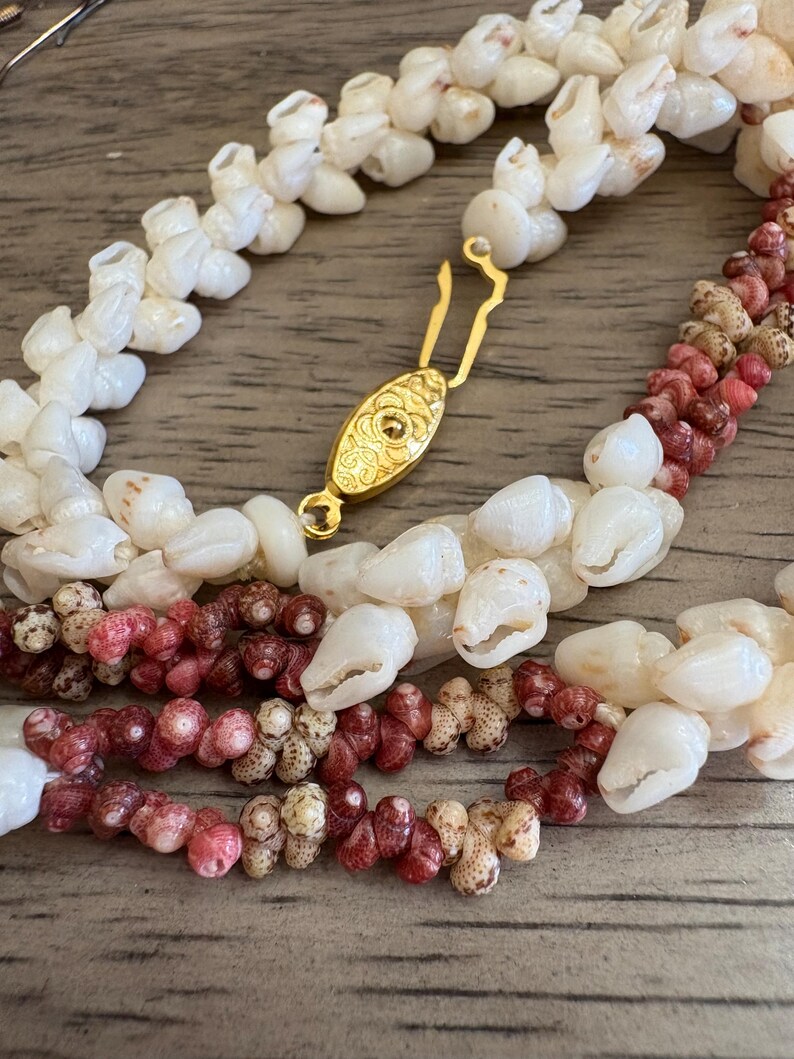 Vintage Ni’ihau Shell Lei Jewelry Set – Momi & Kahelelani Shells, With ...