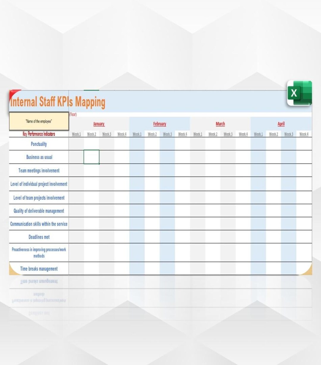 Company Personnel KPI Mapping (english Version) - Excel Format - Etsy