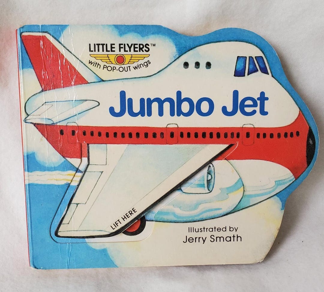 Vintage 1992 "jumbo Jet" Little Flyers Board Book | Pop-out Wings ...
