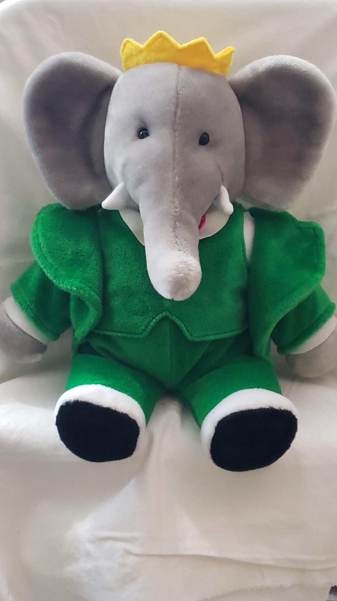 VINTAGE 1988 Gund Babar the Elephant Plush | King Babar Stuffed Animal ...