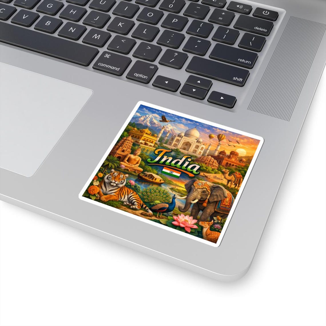 India Travel Collage Sticker | Taj Mahal, Elephant, Tiger, Peacock - Etsy