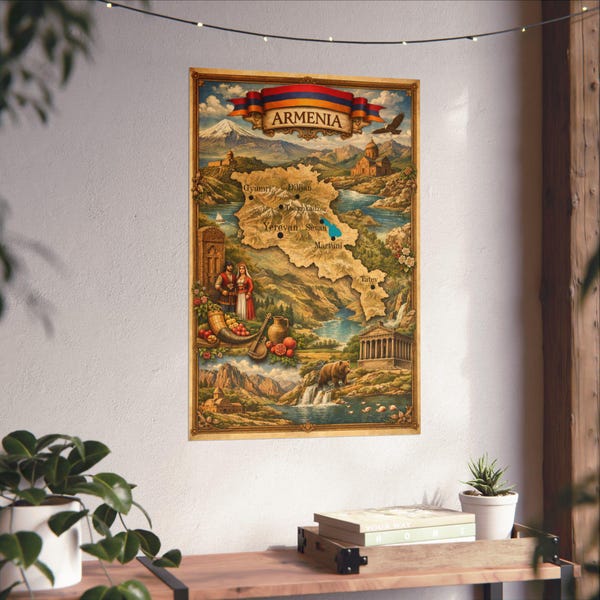 Armenian Map Posters - Etsy