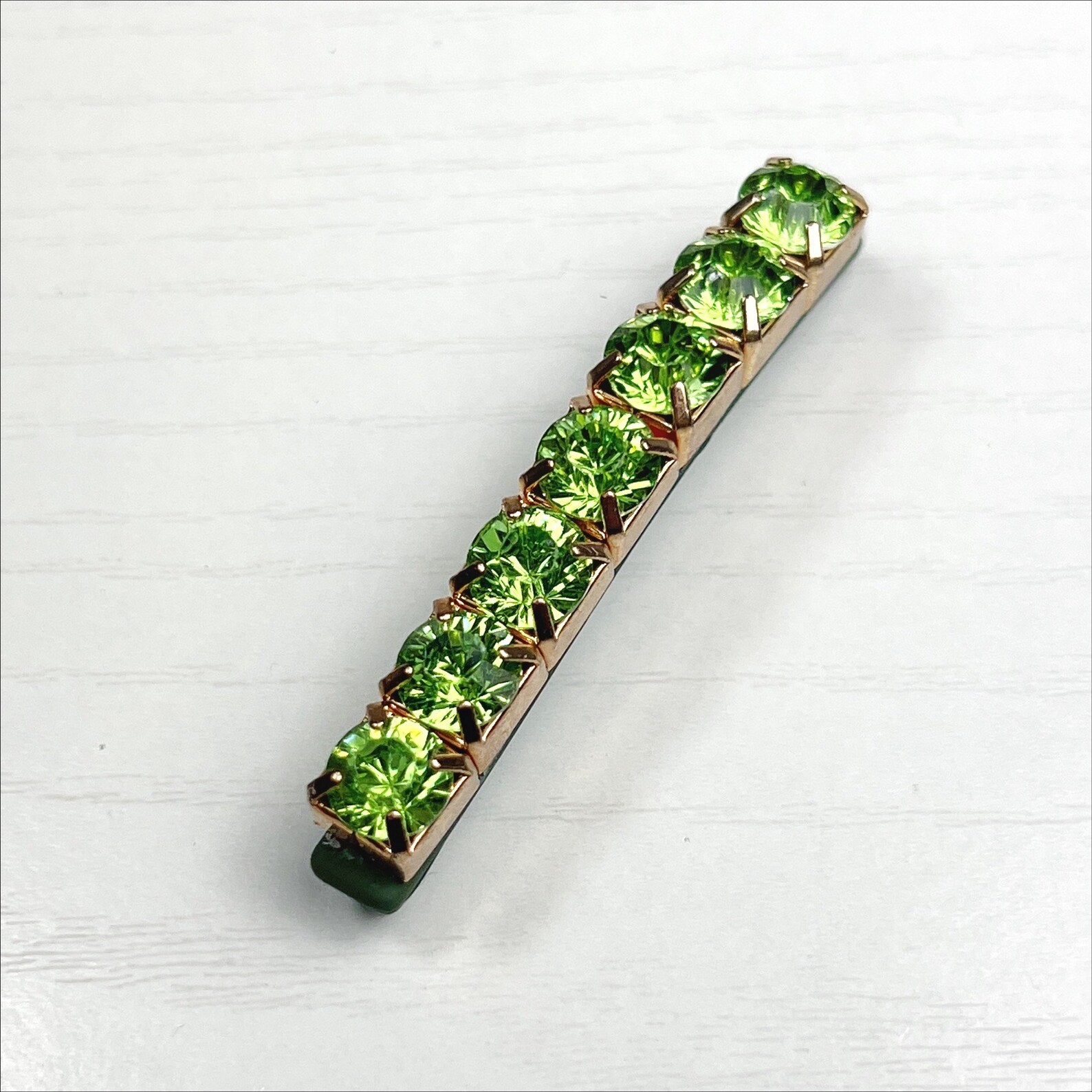 Peridot Green Jeweled Hair Pin Perfect for Bridesmaids Flower - Etsy