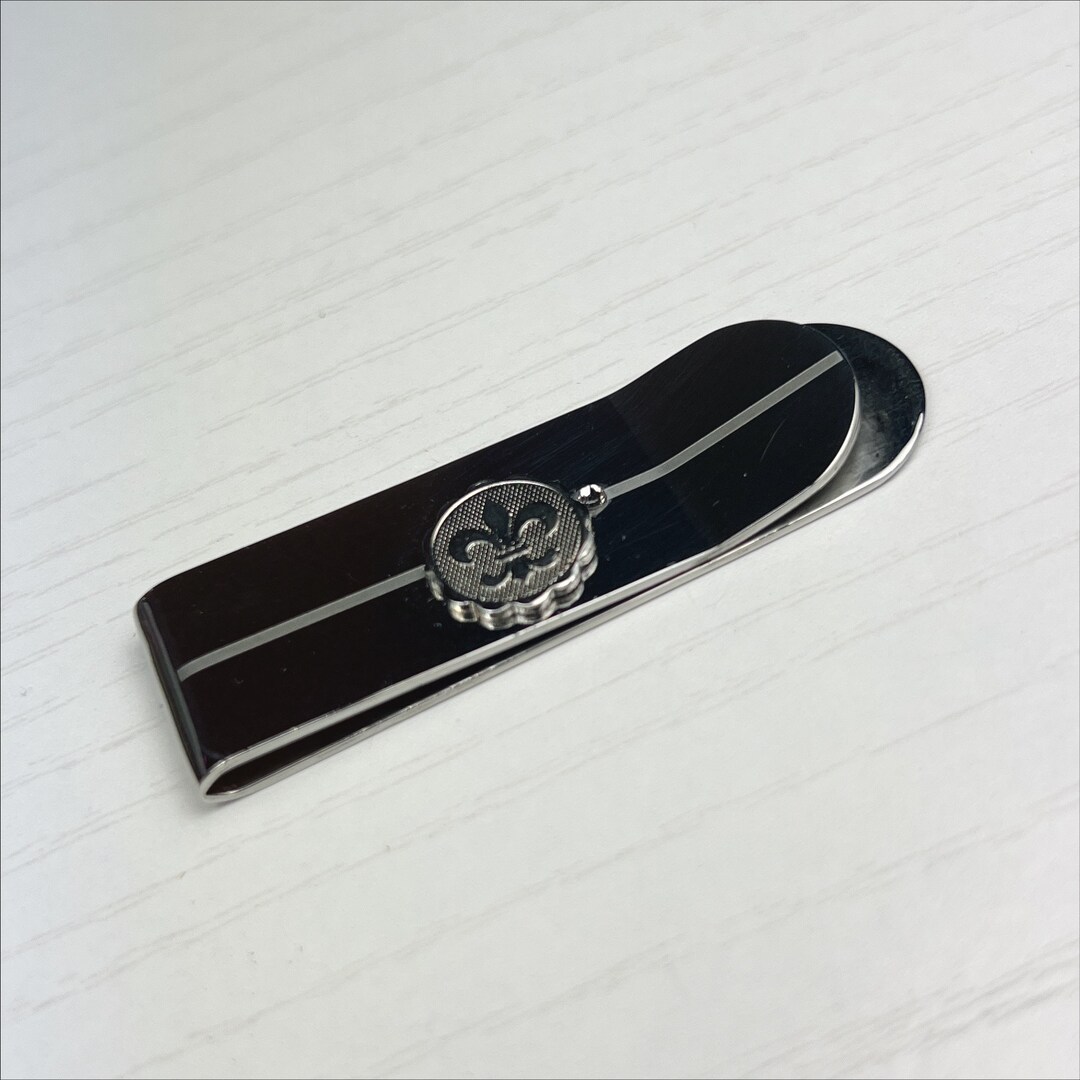Silver Fleur De Lis and Crystal Money Clip - Etsy