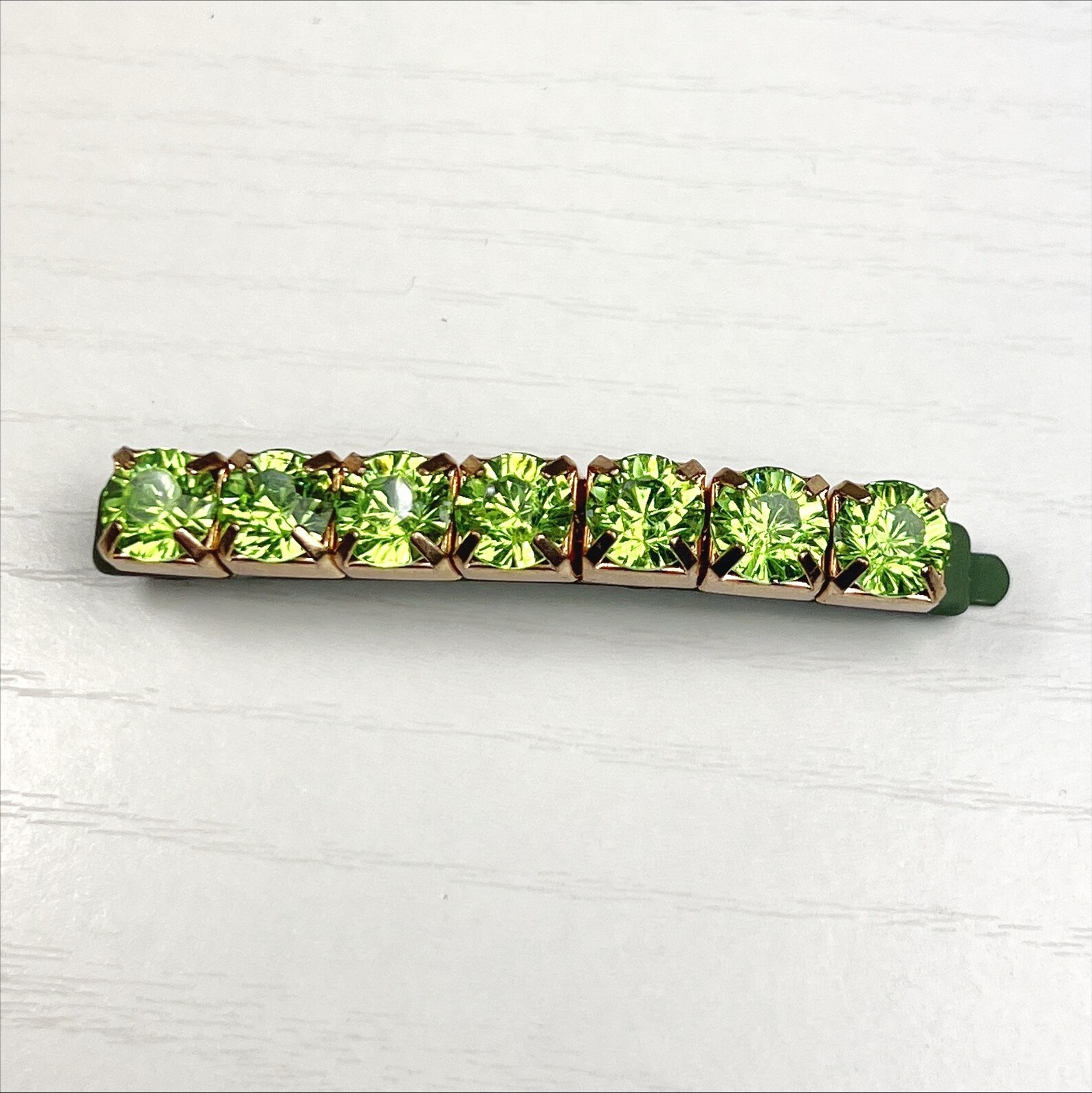 Peridot Green Jeweled Hair Pin Perfect for Bridesmaids Flower - Etsy