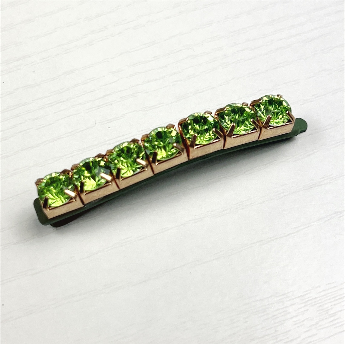 Peridot Green Jeweled Hair Pin Perfect for Bridesmaids Flower - Etsy