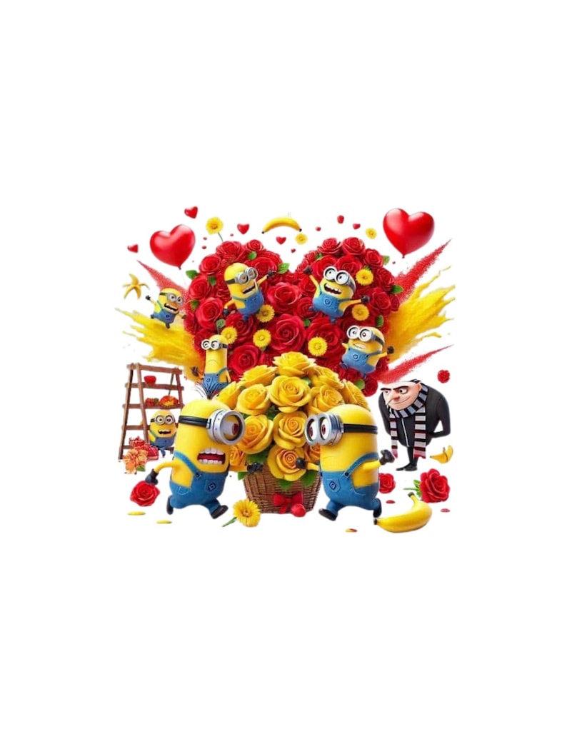 Minions' Valentine Shirt Prints Digital Ready to Print - Etsy