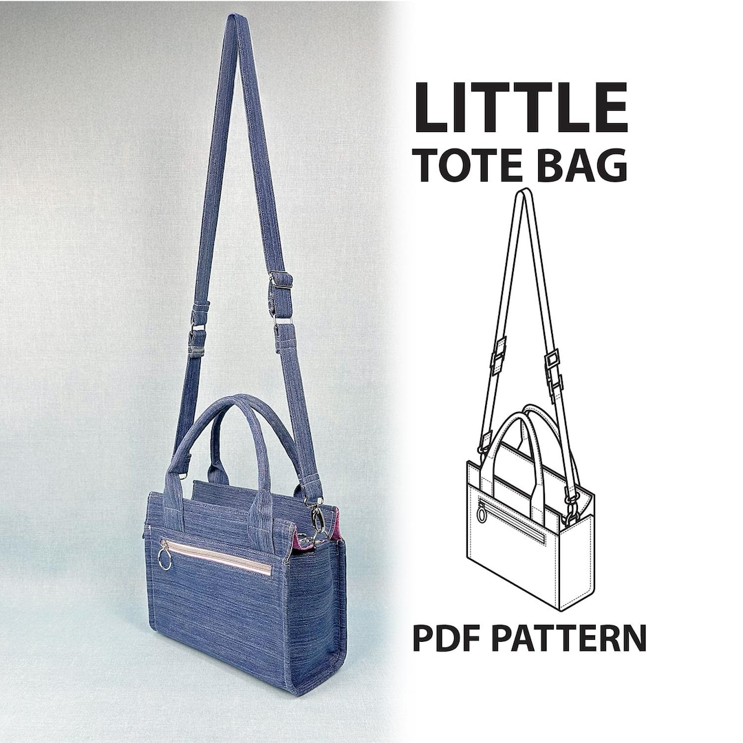 Crossbody Little Tote Bag Sewing Pattern (PDF Printable Digital ...
