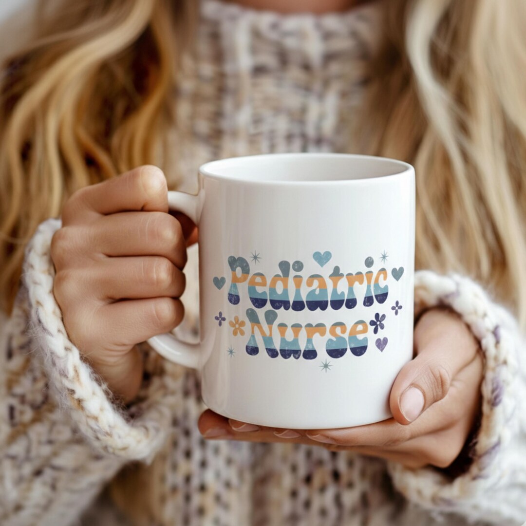 Pediatric Nurse Mug, Retro Peds Nursing Coffee Cup, Aesthetic Pediatric ...