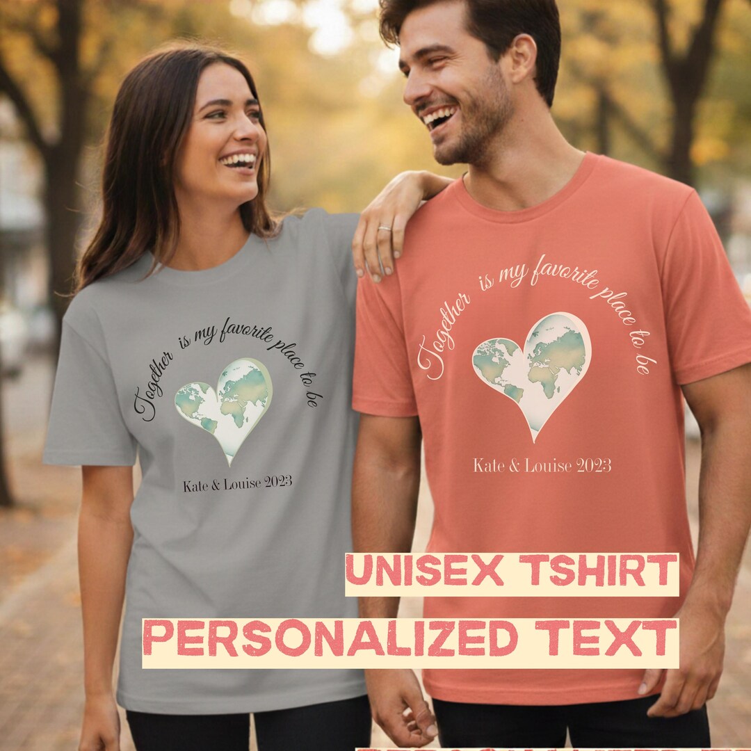Couple Engagement T-shirt, Personalized Wedding Gift T-shirt, T-shirt ...