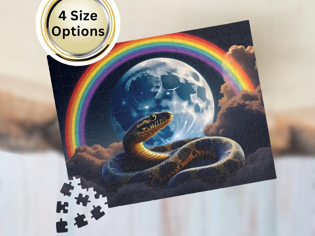 Rainbow Moon Snake Jigsaw Puzzle: Toys and Games for Kids, Hard Puzzles ...