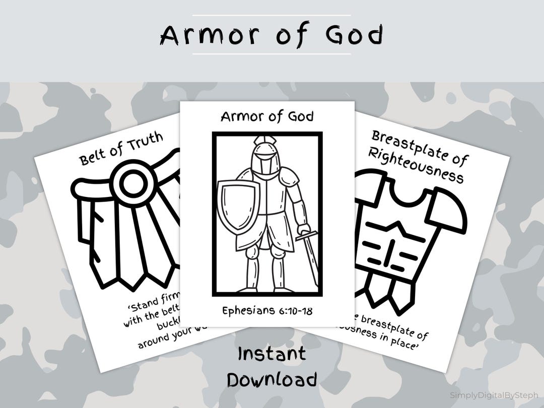 Armor of God | Bible Coloring Pages | Full Armor of God | Kids Ministry ...