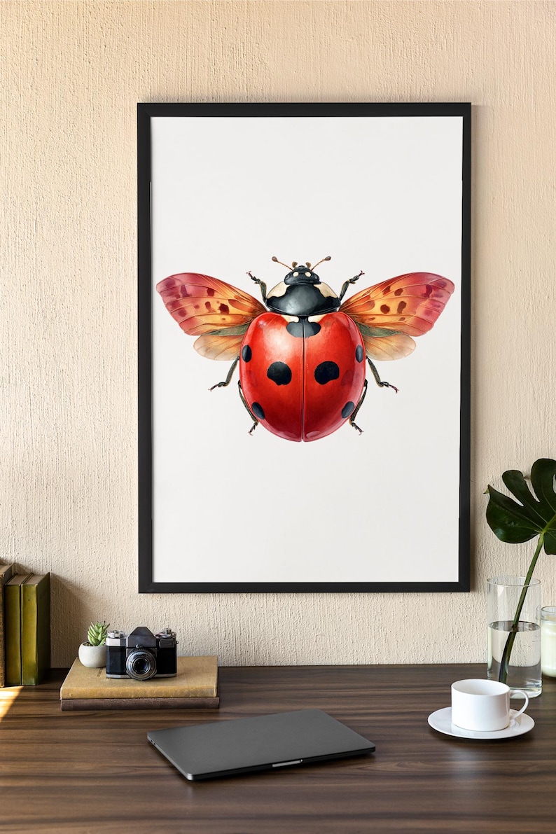 Watercolor Ladybugs Clipart,50x High Quality Png,instant Download ...