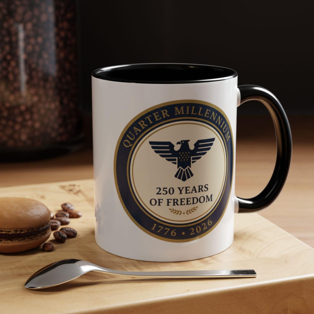 Quarter Millennium Eagle Seal Mug 250 Years of Freedom Accent Coffee ...