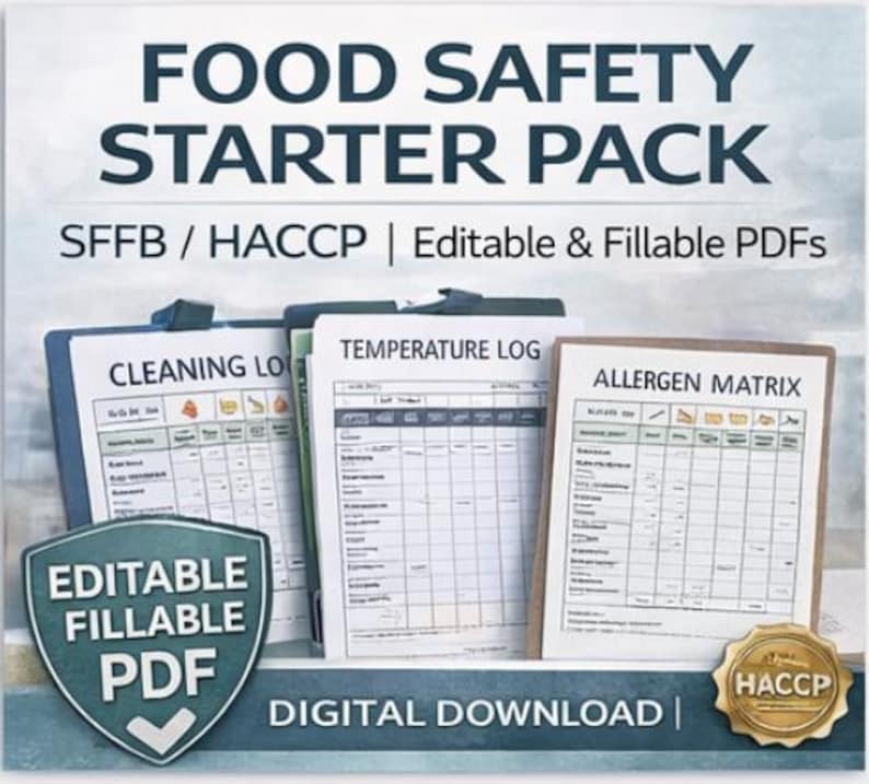 Food Safety Starter Pack (SFFB / HACCP) - Etsy