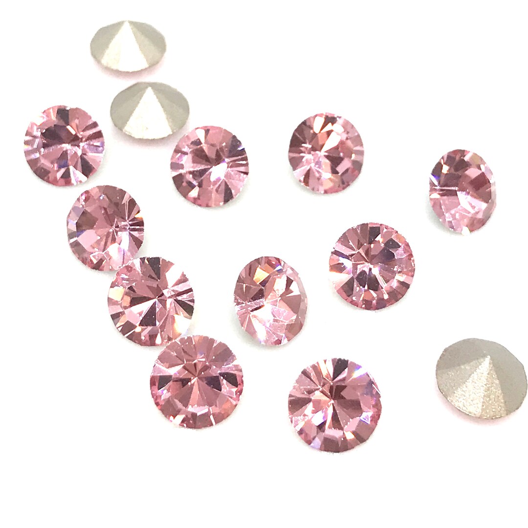Lt. Rose 29ss (6mm) Crystal Pointed Back Chatons - Preciosa Maxima - Etsy