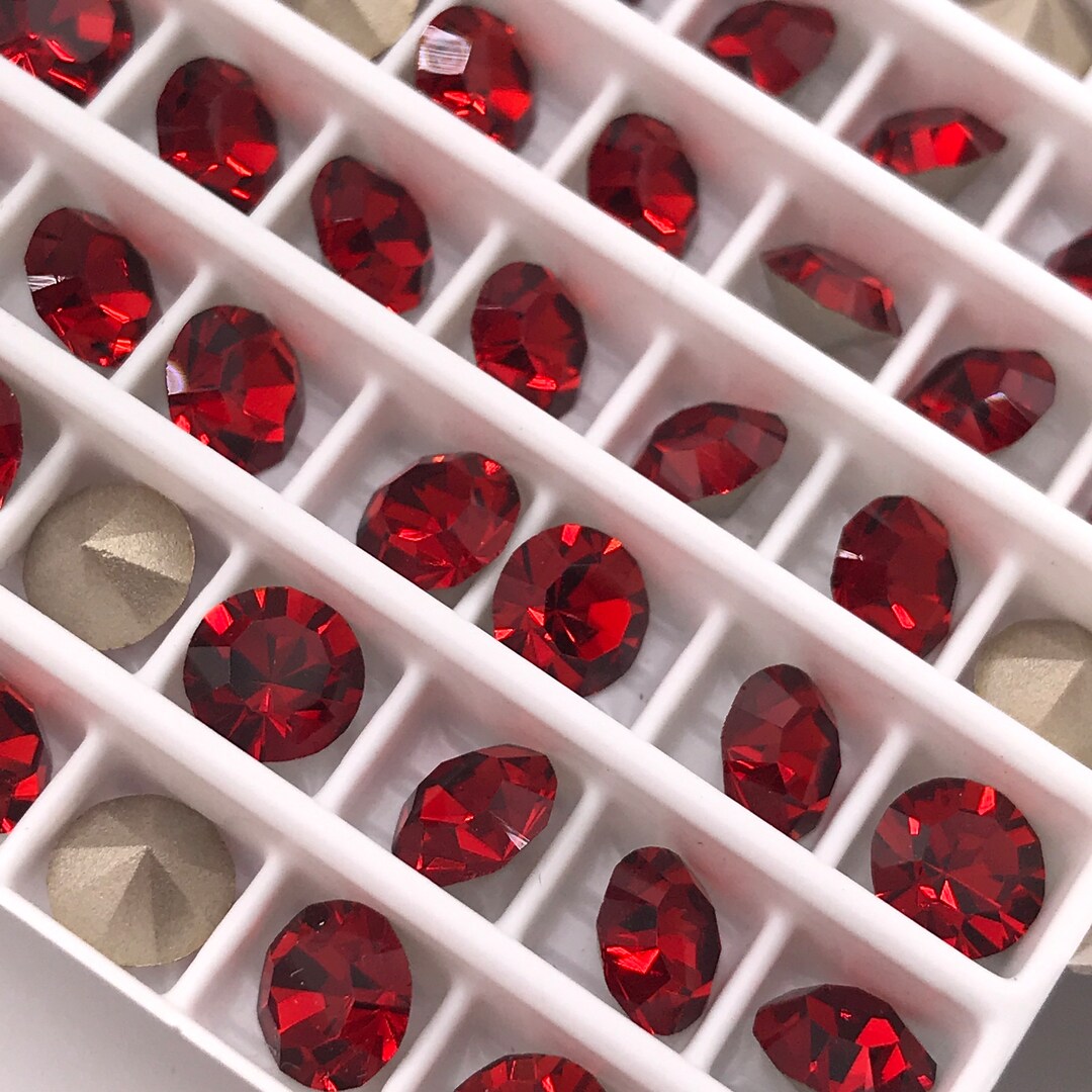 Red Velvet 39ss (8mm) Crystal Pointed Back Chatons - Preciosa Maxima - Etsy