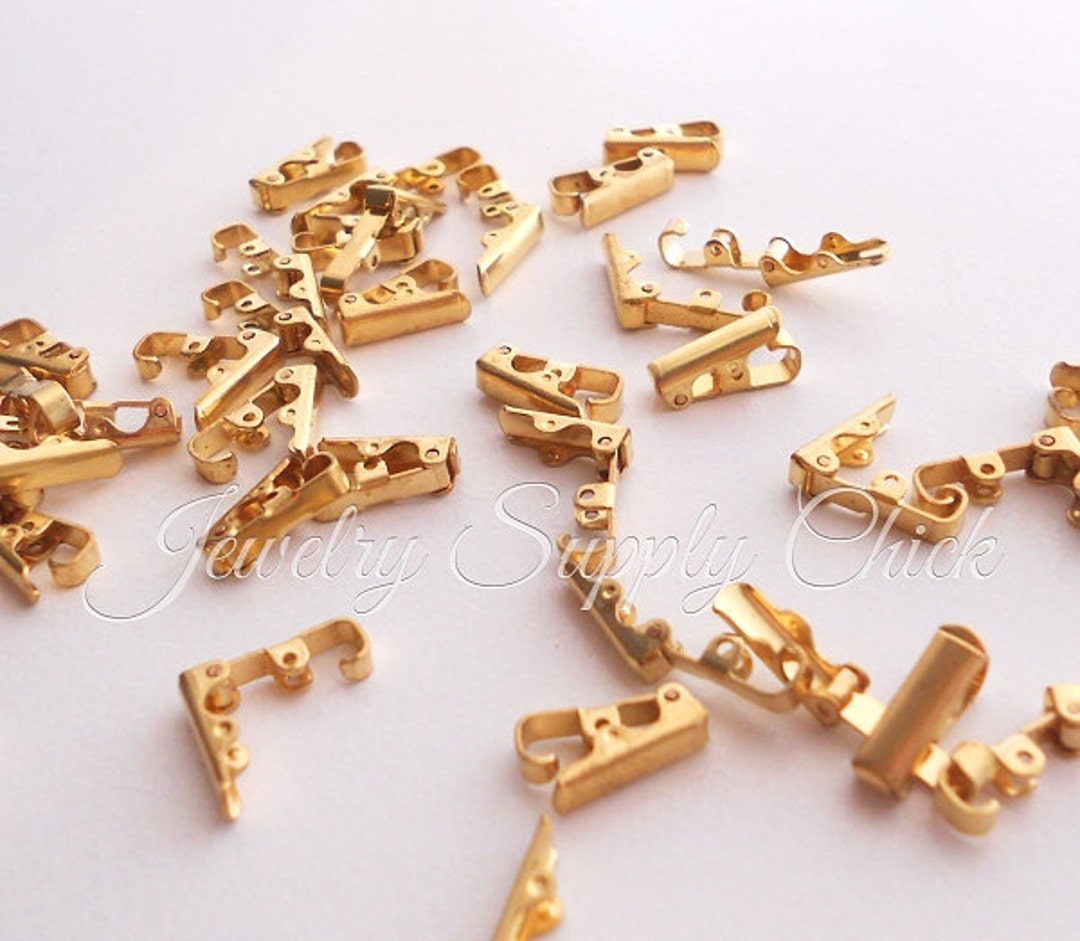 Fold Over Clasp - Silver, Gold or Raw Brass Finish (2) - Etsy