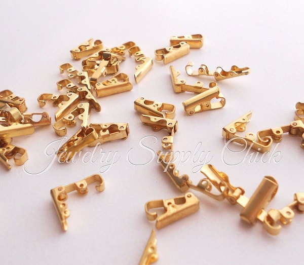 Fold Over Clasp - Silver, Gold or Raw Brass Finish (2) - Etsy
