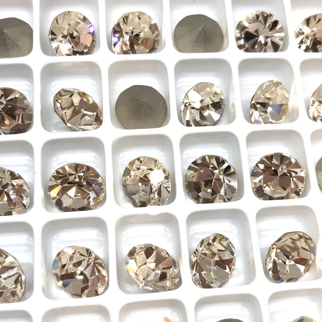 Light Gold Quartz - Lt. Silk 39ss 8mm Pointed Back Crystal Chatons - Etsy