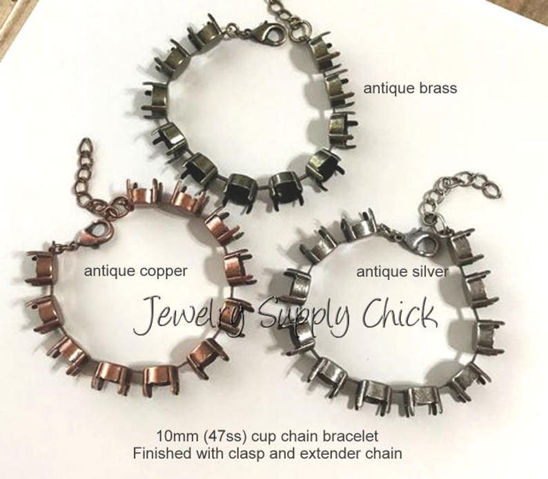 47ss Empty Cup Chain Bracelet Choose Finish | Etsy