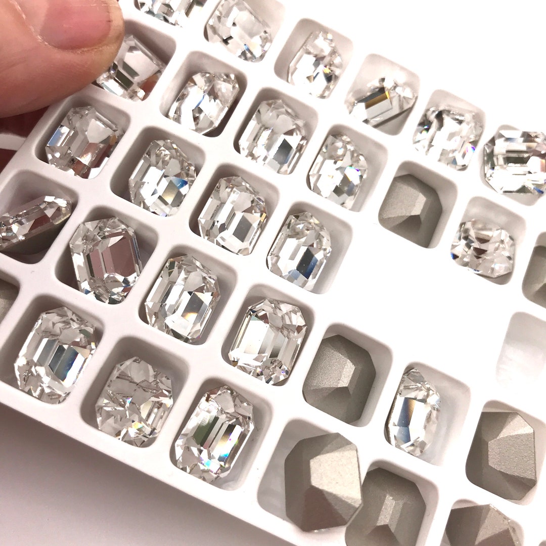 12x10mm Octagon Stones New Stock - Crystal (clear) - Etsy
