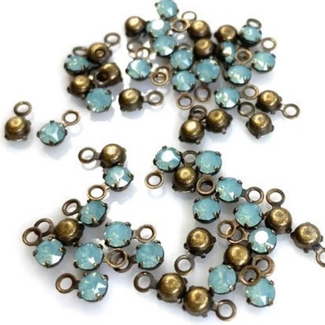 3mm Crystal Setting 1 Loop - Mint Opal (pacific Opal) (12) - Etsy