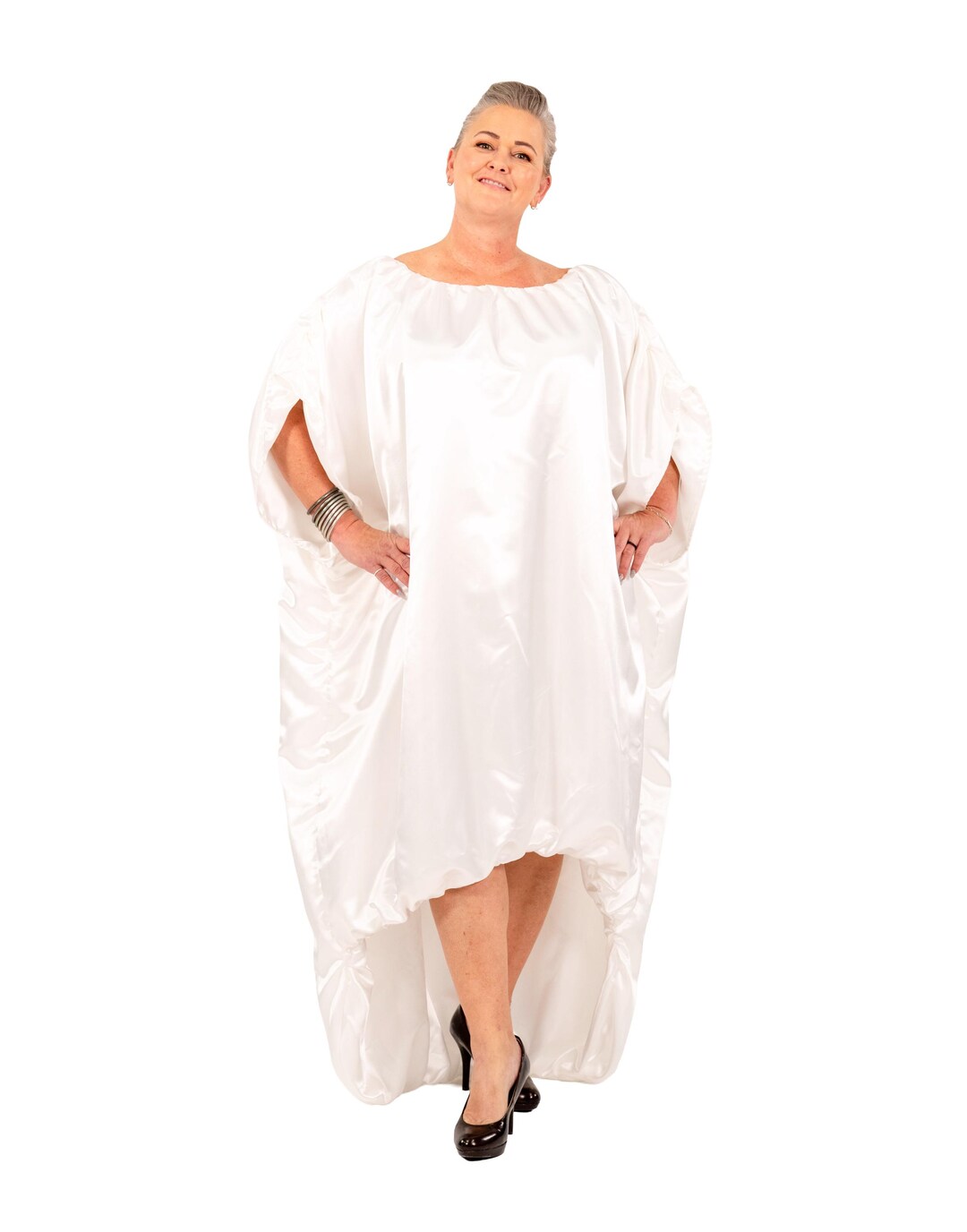 Dorcas Softly Draped Neckline High-low Hemline Dress - Etsy