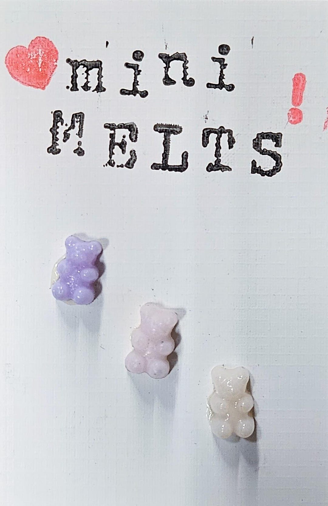 Cast Glass Gummy Bears Purple, Pink, White - Mini MELTS Glass Candy ...