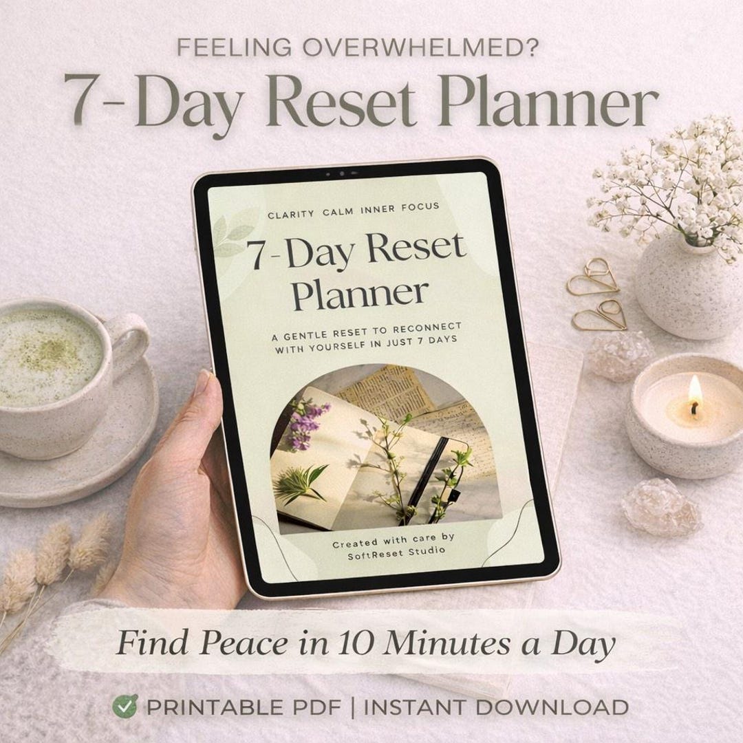 7 - Day Reset Planner | Gentle Digital Planner for Mental Clarity ...