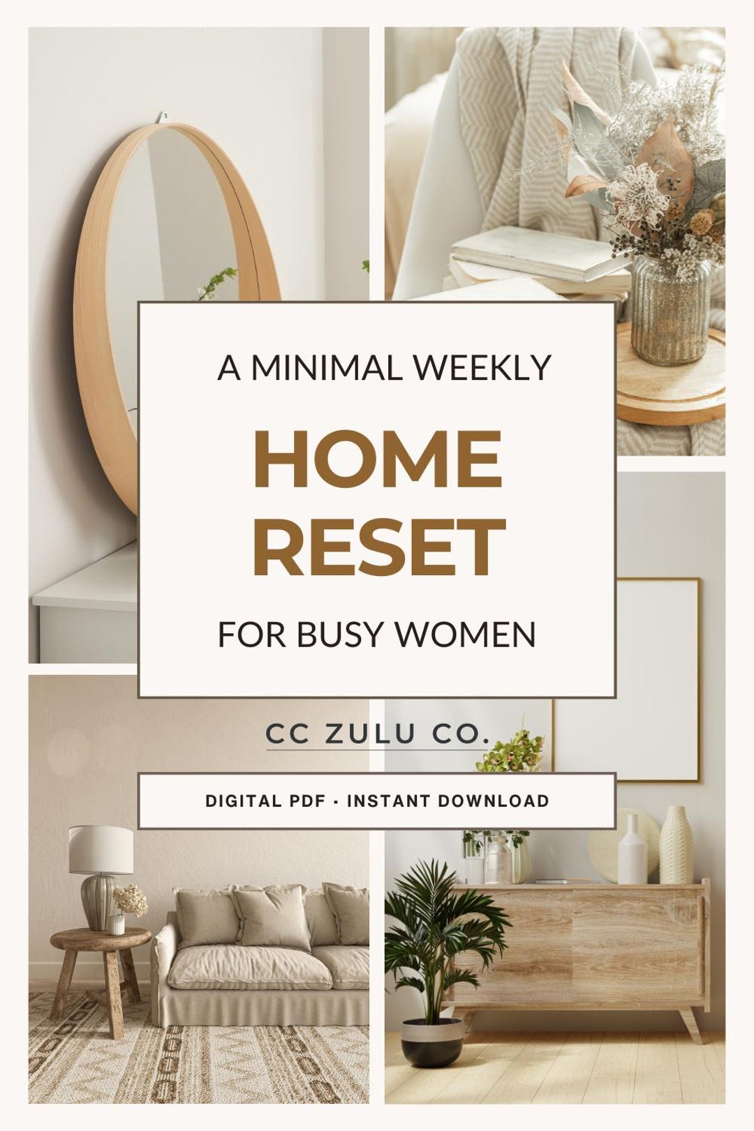 Weekly Home Reset Checklist Printable | Minimal Cleaning Routine | One ...