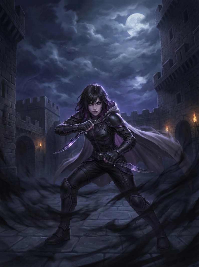 Dark Rogue Assassin Dnd Character Art | Shadow Thief Fantasy ...