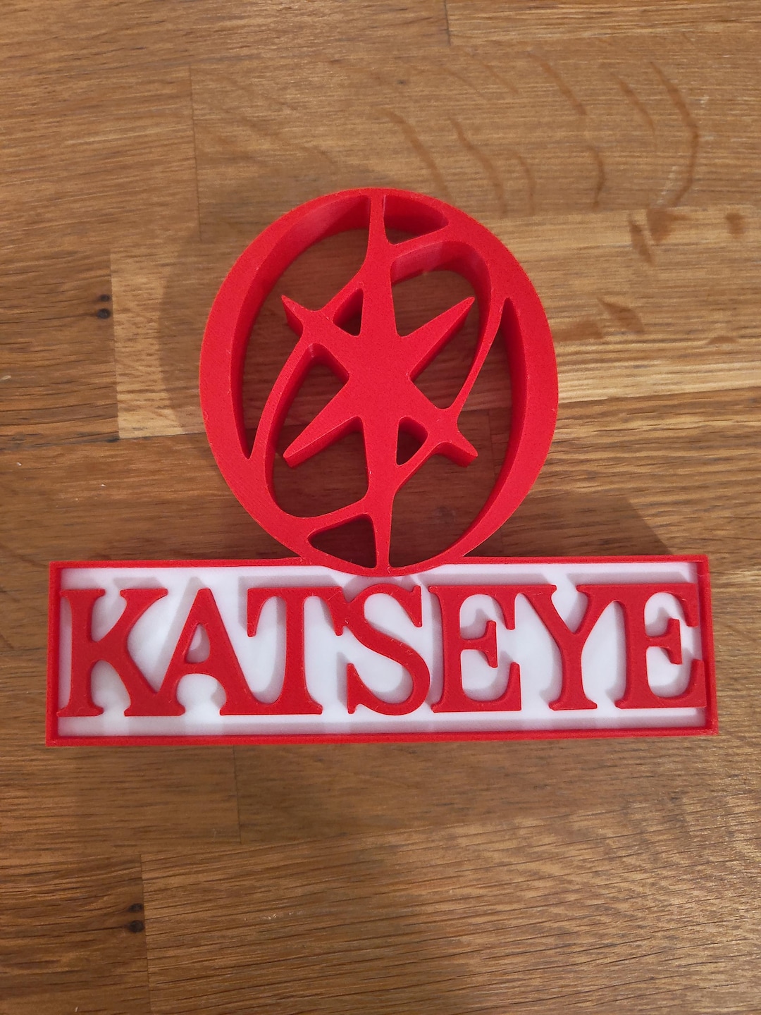Personalized 3d Printed Katseye Sign With Custom Logo Custom Desk
