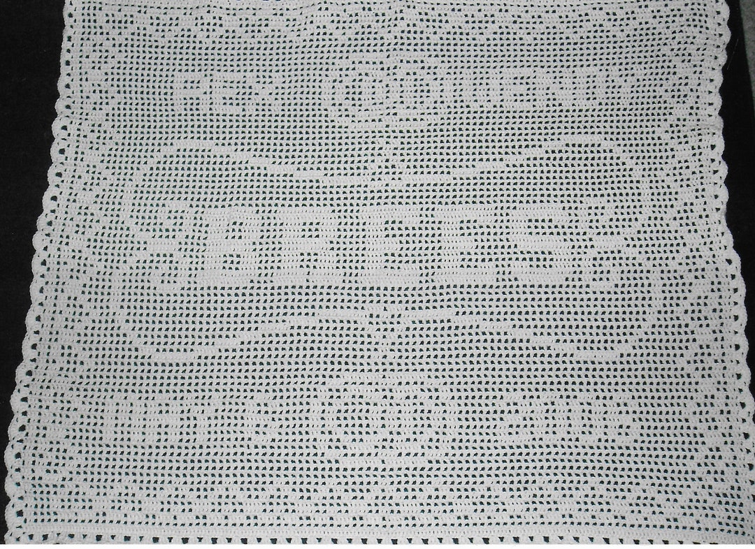 Wedding Swirls Filet Crochet or Cross Stitch Pattern - Etsy
