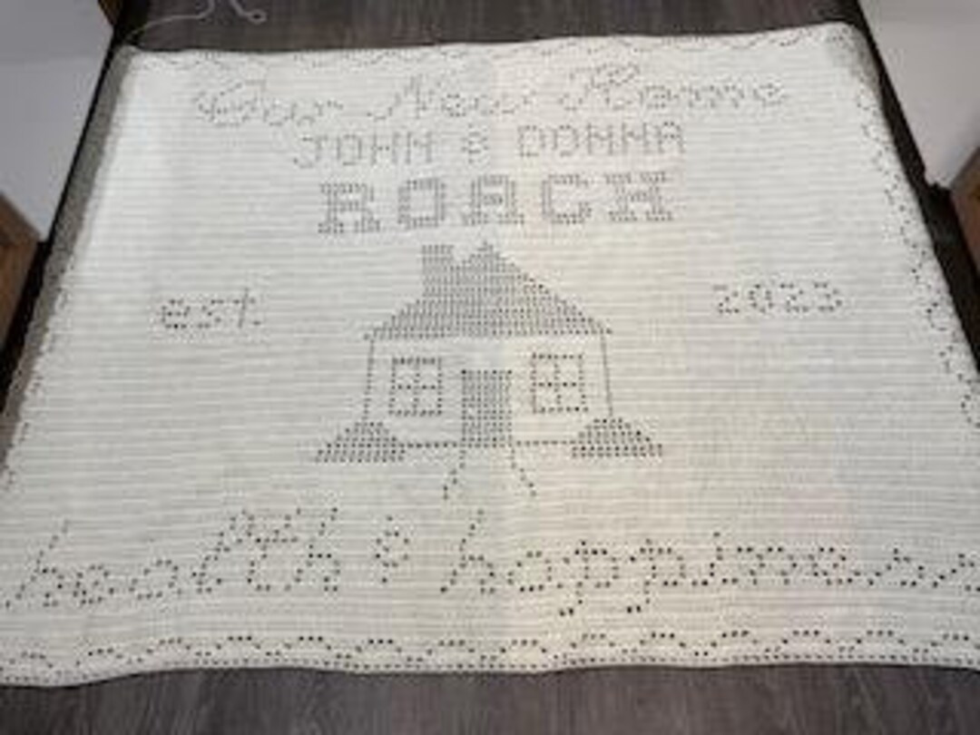 Our New Home! Filet Crochet / Cross Stitch Pattern - Etsy