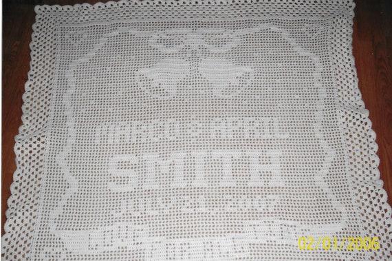 Wedding Filet Crochet or Cross Stitch Pattern | Etsy