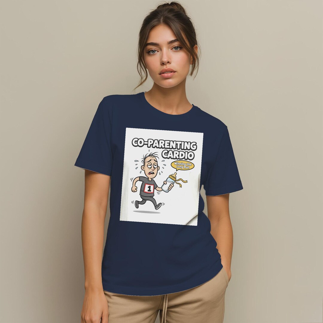 Women's Co-parenting Cardio Tee, Funny Relatable Mom Life Humor Graphic ...