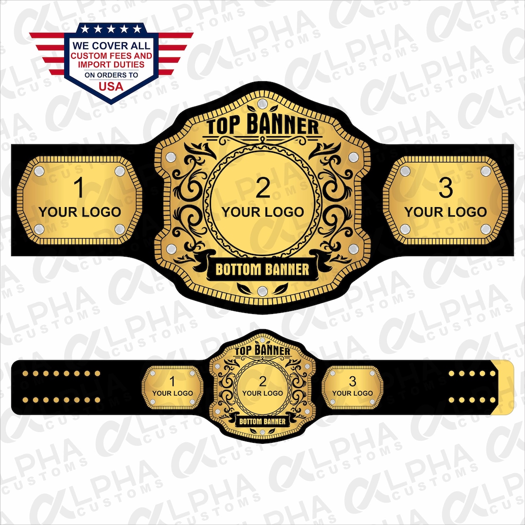 Custom Wrestling Title Belt Trophy, Personalized Championship Belt for ...