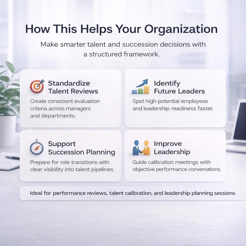 9-box Succession Planning Template | Performance & Potential Grid | HR ...