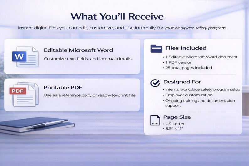 Workplace Health & Safety Program Template - Etsy Canada
