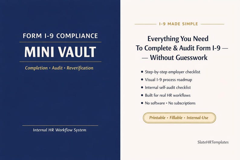 Form I-9 Compliance Mini Vault – Completion Checklist, Audit Checklist ...