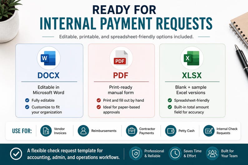 Check Request Form Template - Etsy UK