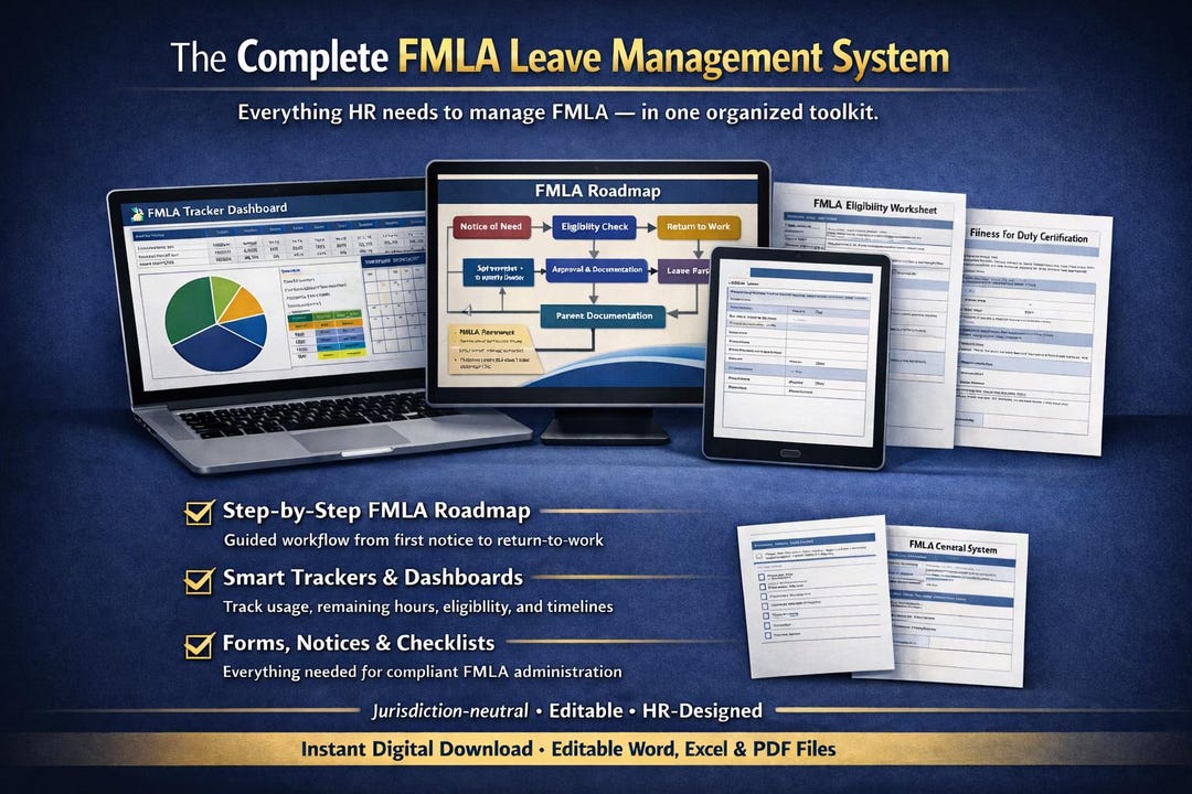 FMLA Templates Bundle | Excel Leave Tracker, HR Forms & Checklists - Etsy