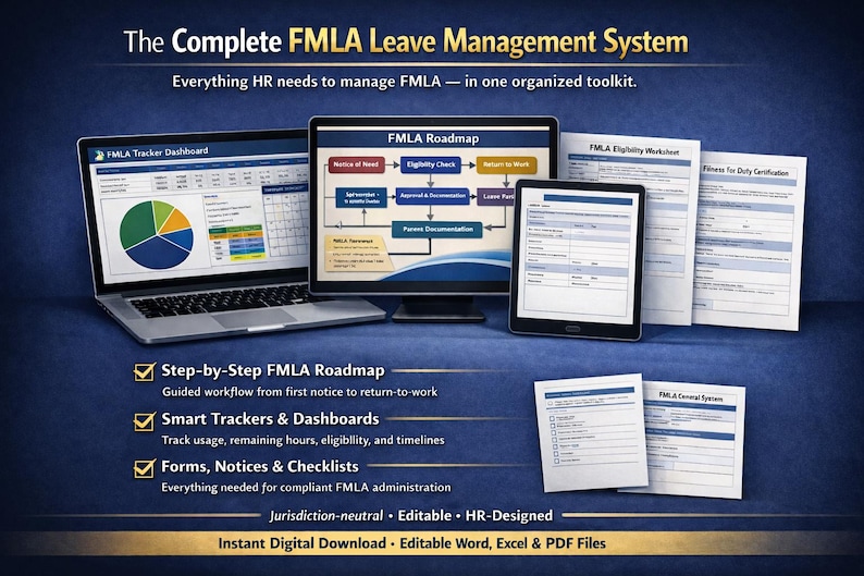 FMLA Templates Bundle | Excel Leave Tracker, HR Forms & Checklists - Etsy