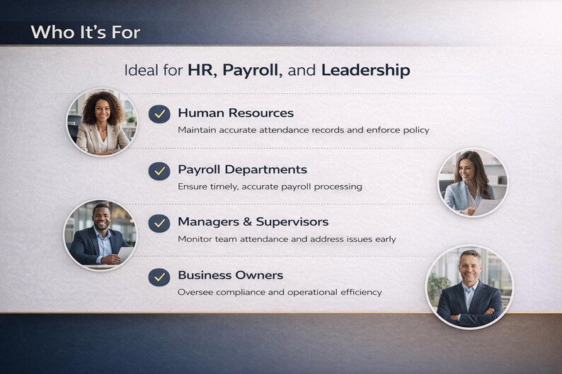 Employee Attendance Log Template | HR Attendance Tracker | PTO, FMLA ...